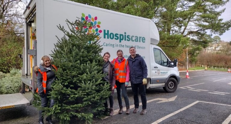 University of Exeter and Hospiscare team up to recycle Christmas trees ...