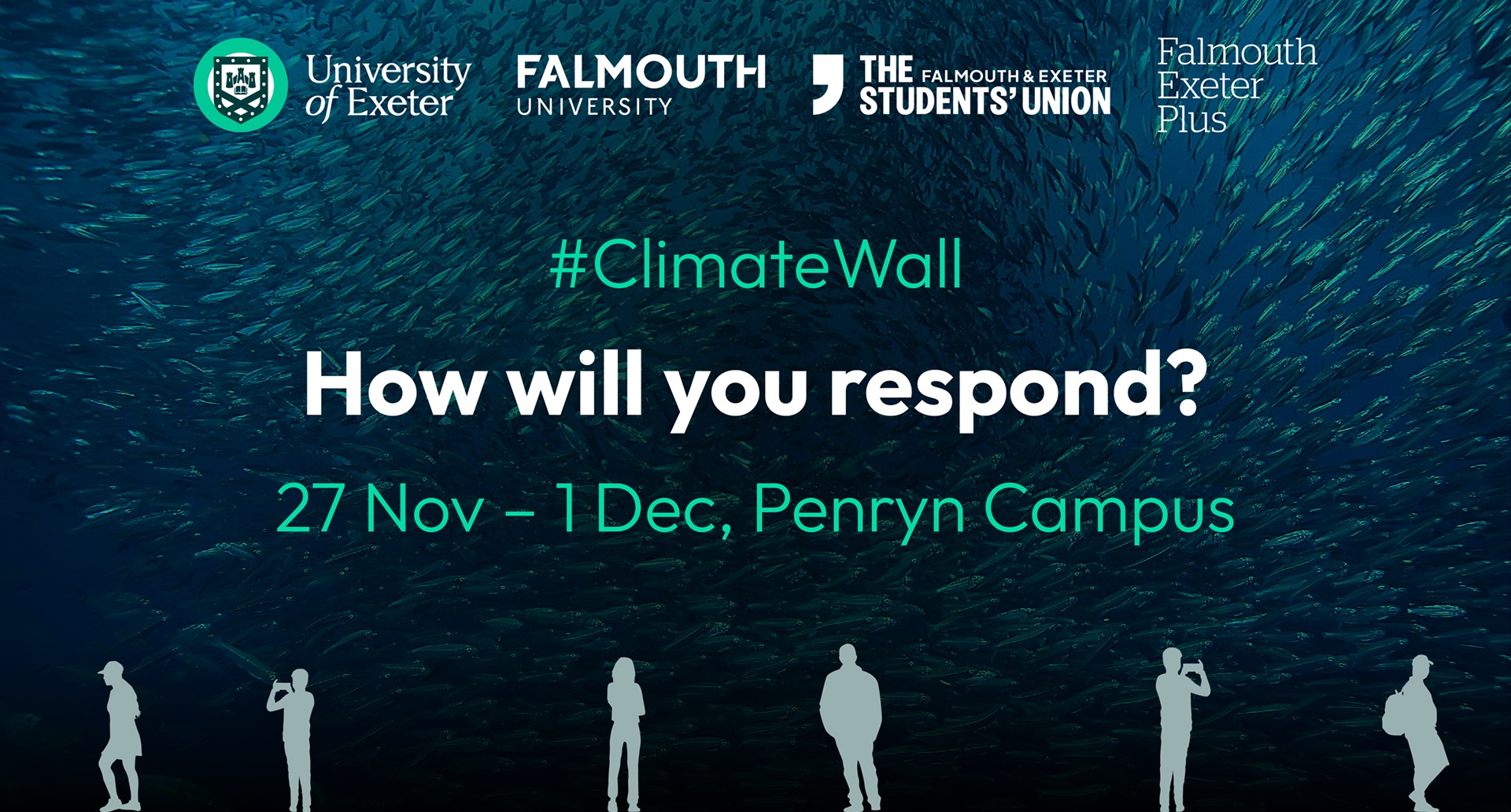 Climate Wall art projection at the University of Exeter to explore how ...