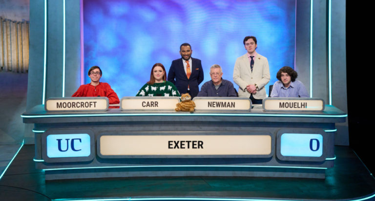 Exeter triumphs in first round of University Challenge - University of ...